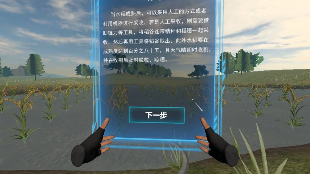 水稻种植生产VR虚拟体验 智慧农业 职业教育 VR模拟实训