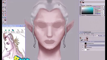 3DMAX游戏建模型教程zbrush bodypaint教程-01脸部材质绘画