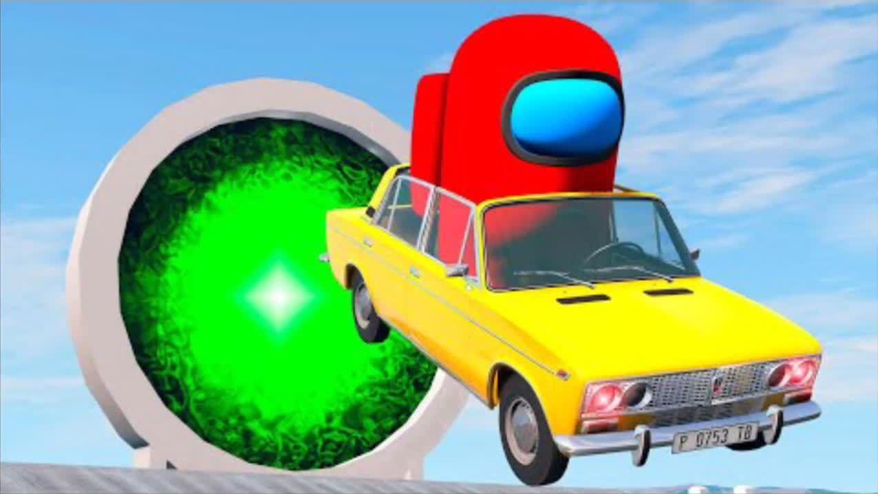 车祸模拟器:外星人小红抢走了老司机的位置,亲自体验传送门!