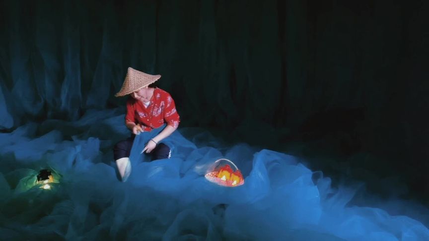 #织渔网.