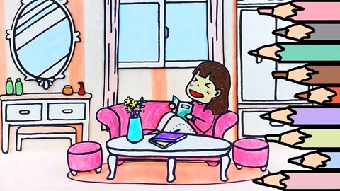 定格卡通动画:装饰粉红色的房间!迷你定格动画
