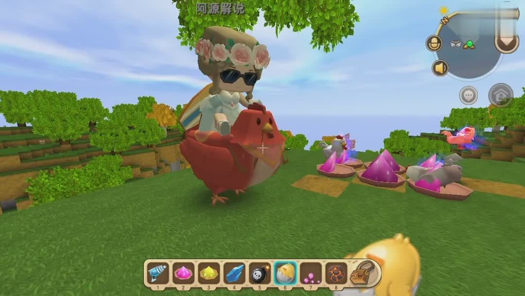 迷你世界:小鸡吃了变异饲料居然升级成飞鸡啦,还能驯服当坐骑