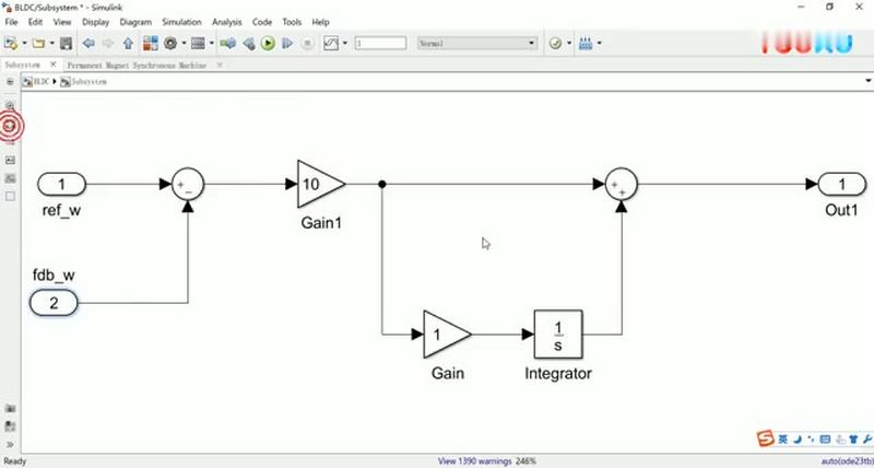 无刷直流电机速度控制,以及Simulink模型简化