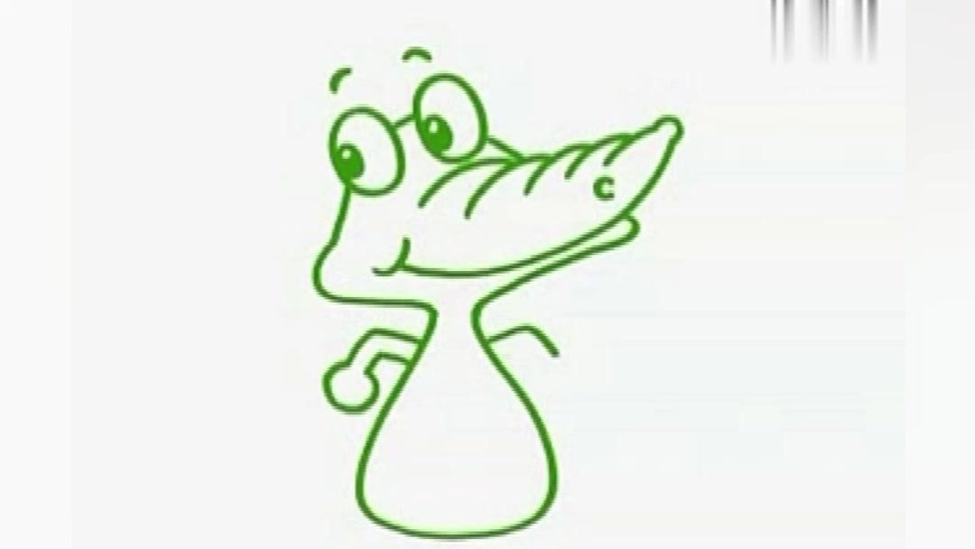幼儿简笔画 简单教宝宝学会画可爱的鳄鱼