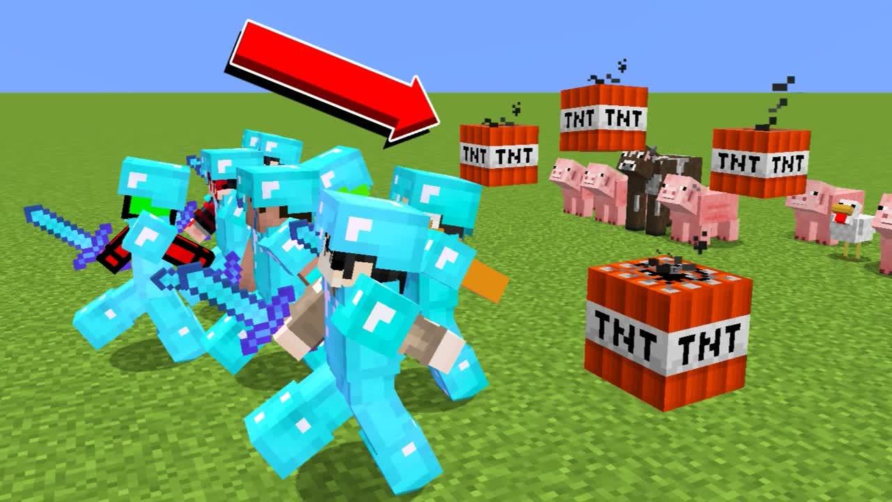 当MC生物会发射TNT,边界不断收缩,服务器三十名玩家如何生存?