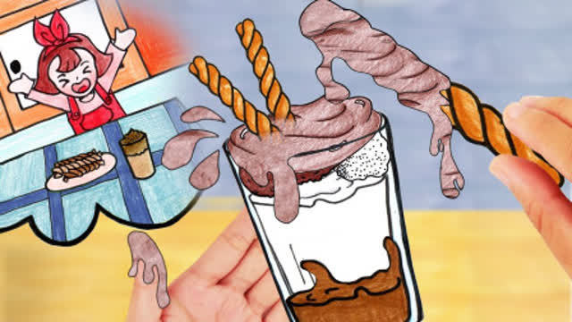 定格动画:这是牛人!用纸做美食,给我馋的哇哇淌哈喇子!