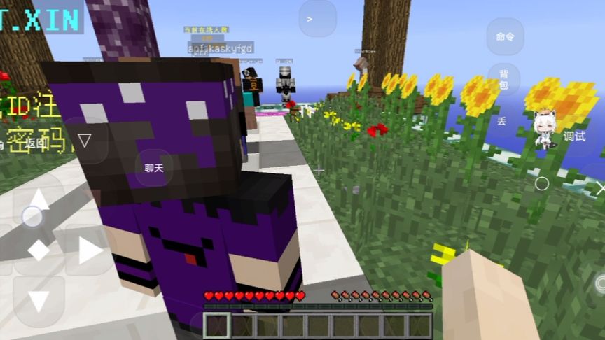 手机玩我的世界2b2tJAVA版中国服务器,完美运行