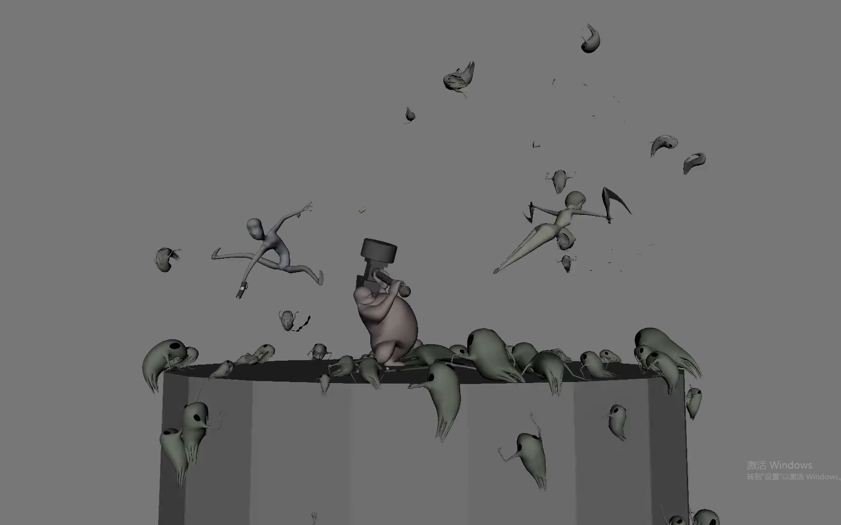 国外大佬无限循环_各种打斗_刀_枪_剑_戟_斧_钺_钩_叉_动画参考_《...