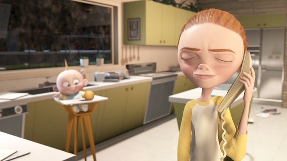 皮克斯搞笑动画短片:保姆照看超能力婴儿