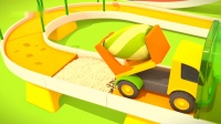 工程车动画片大全_大吸盘吊车修建破损的骑车跑道小伙伴来帮忙