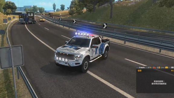 欧洲卡车模拟2,小车MOD,1.31版福特猛禽,霸气又实用