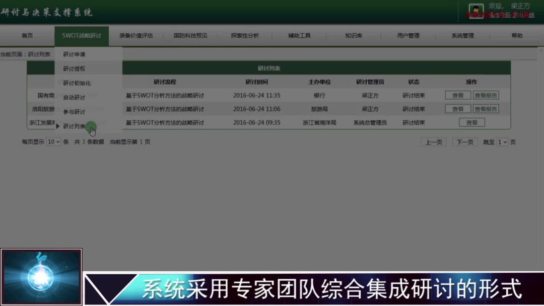 企业研讨与决策的科学分析系统