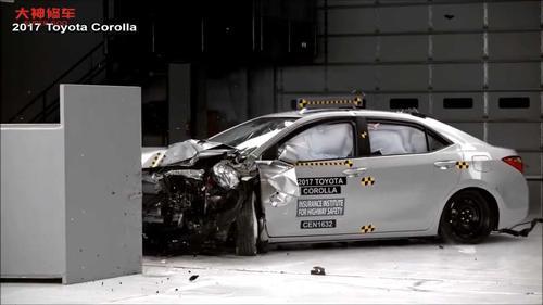 偏置25%碰撞测试,丰田卡罗拉本田思域完胜大众帕萨特