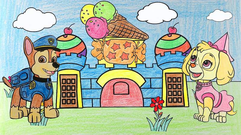 手绘定格动画:汪汪队竟然变到糖果城堡,太神奇了