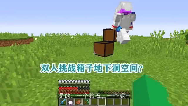 我的世界:双人挑战箱子地下洞空间?!