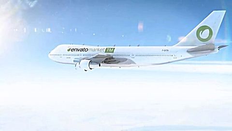 2863 航空公司商业标志展示模板