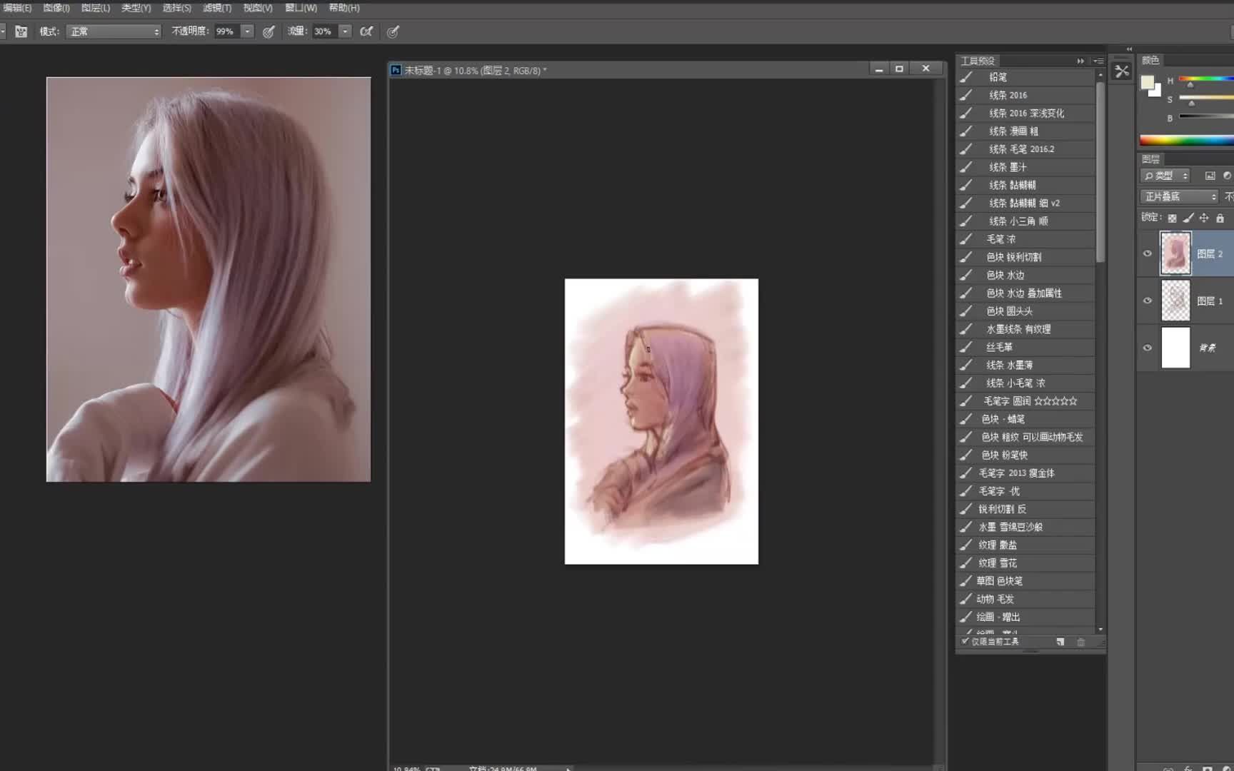 【板绘案例公开课】板绘ps调整笔触 板绘线条锯齿什么原因