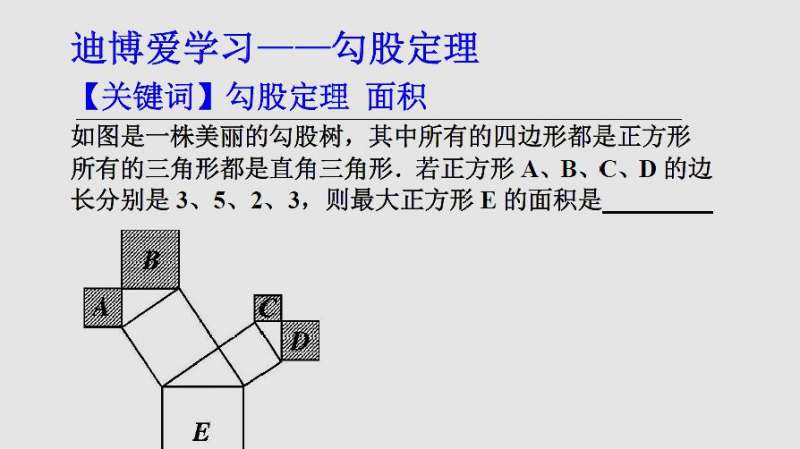 勾股定理——“勾股树”的应用