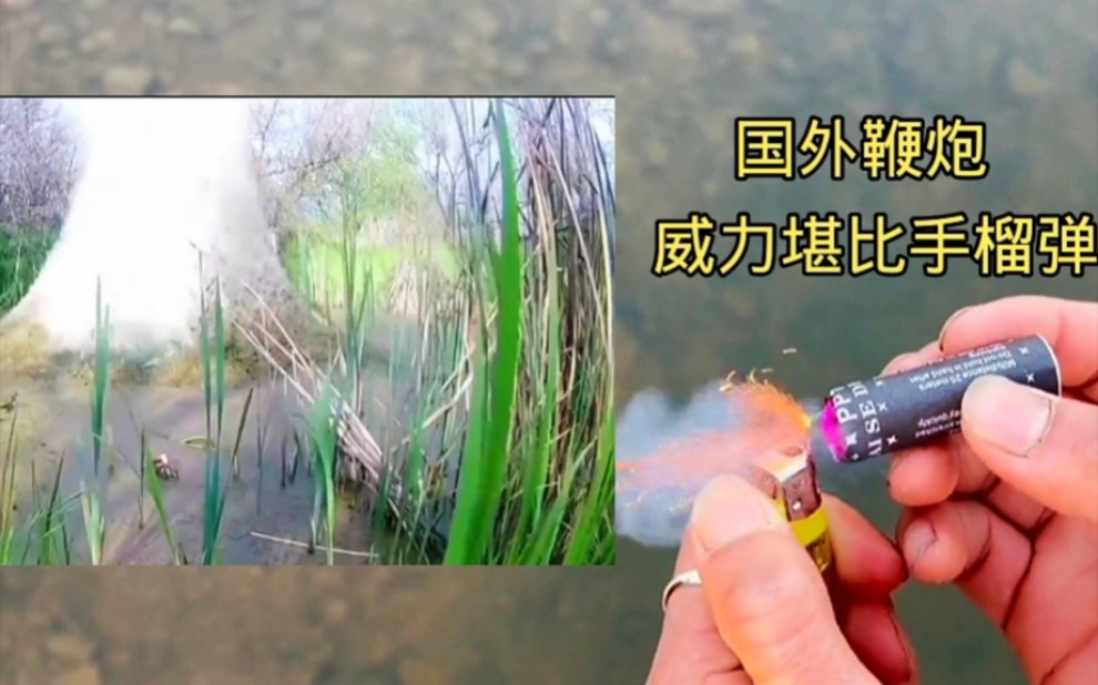 国外鞭炮测试过程,威力可比手榴弹呀!