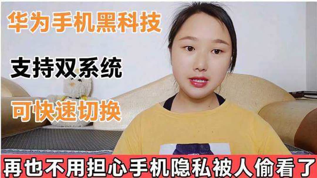华为手机黑科技来袭,同时支持2个系统可快速切换,超级保护隐私