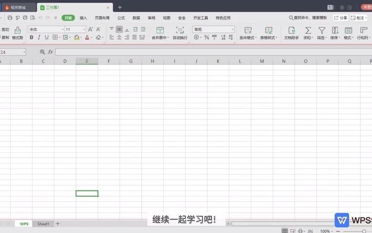 WPS表格基础教程2-工作表与工作薄-