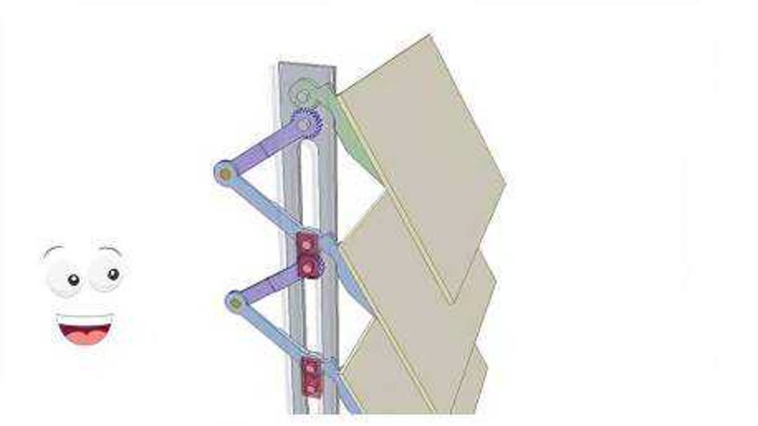 一种设计巧妙的折叠机构,不知道会在什么地方用到!