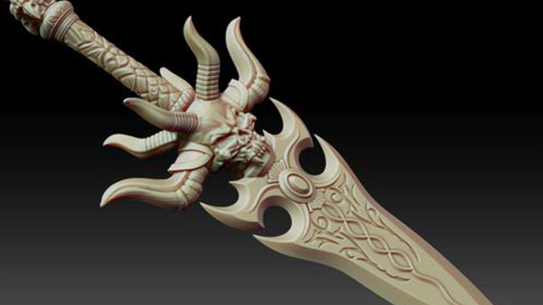 max、zbrush建模:DNF特辑:魔剑阿波菲斯武器制作