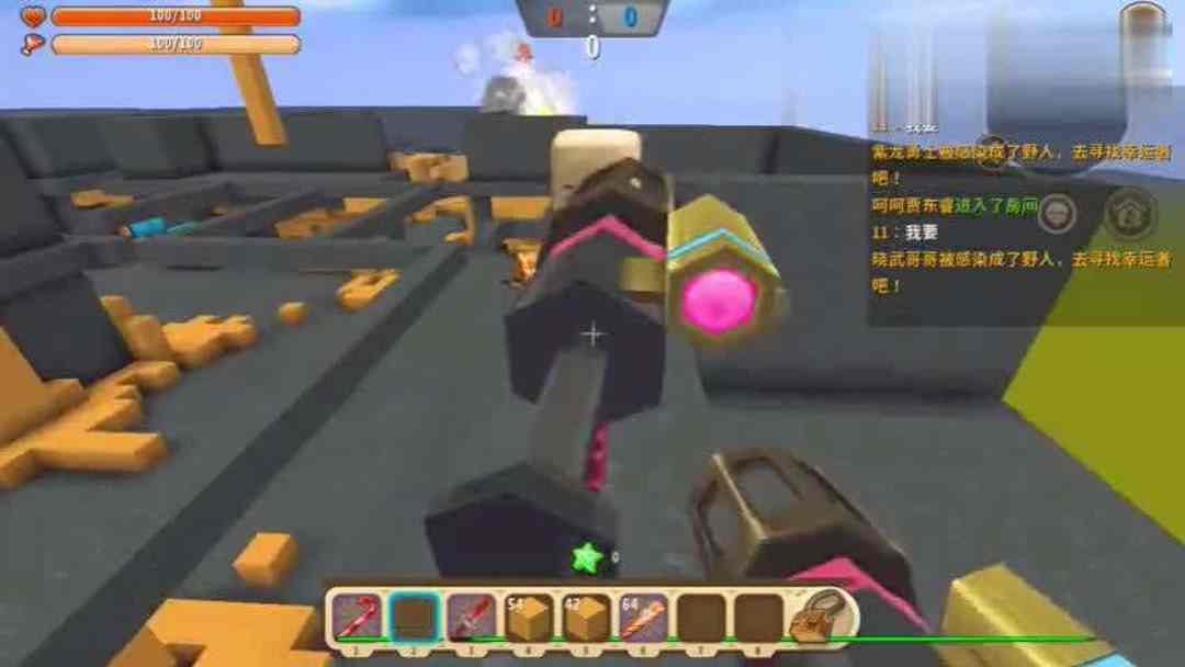 迷你世界:火箭筒大战野人,野人心里会有阴影