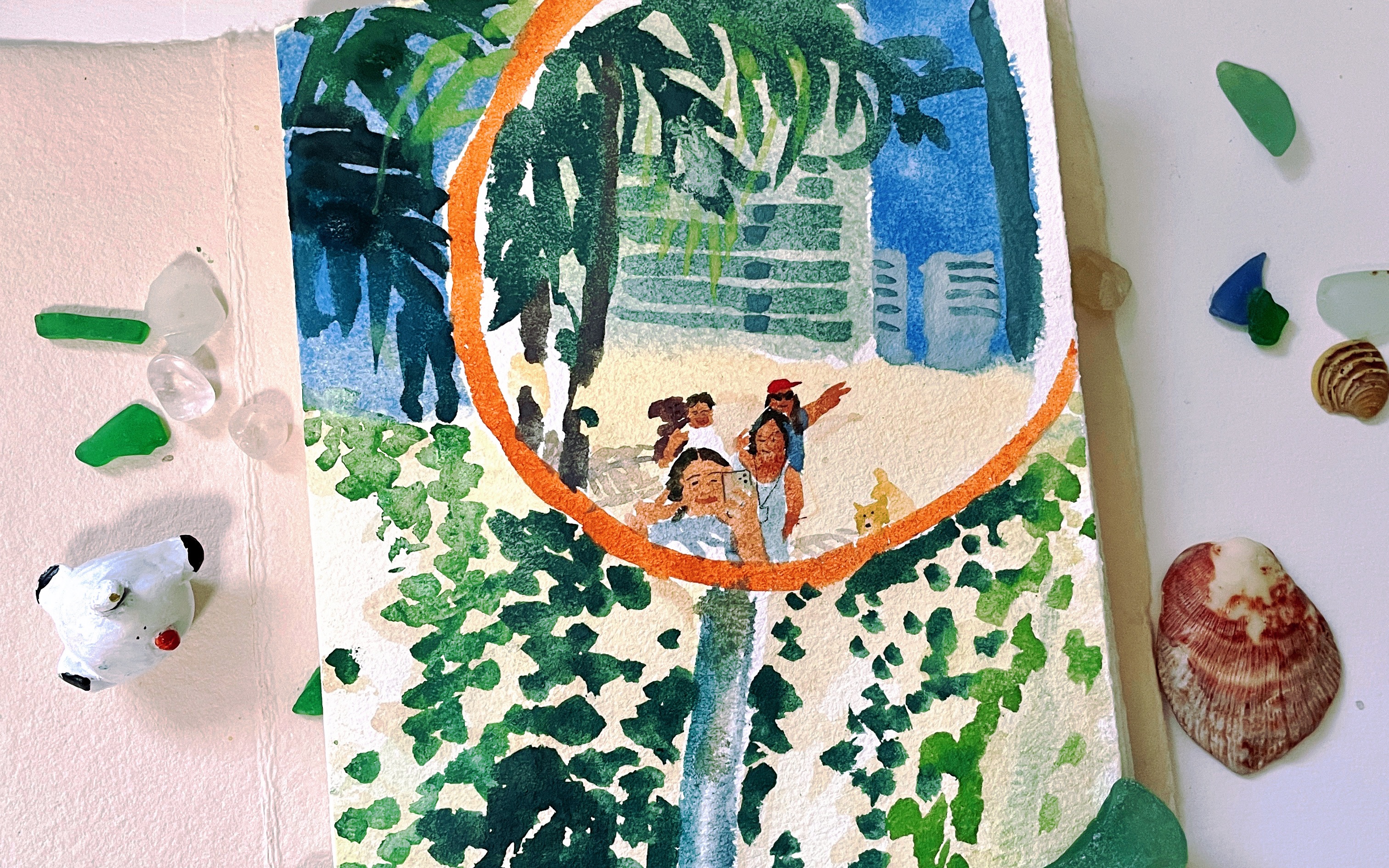 绘画过程|热带的夏天也结束了