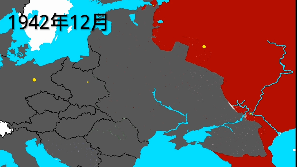 【历史地图】第二次世界大战苏德战场1941-1945年全程战线