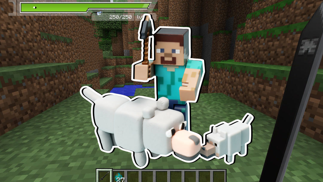 我的世界狼手工彩泥超轻粘土教程趣盒子手工课