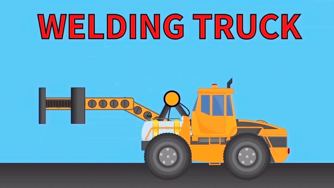 变形工程车挖掘机益智动画 工程车变身潜水艇轮船