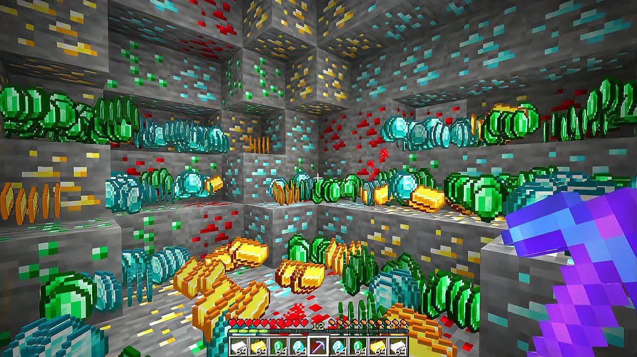 游游解说我的世界:一个钻石矿挖出999个钻石?