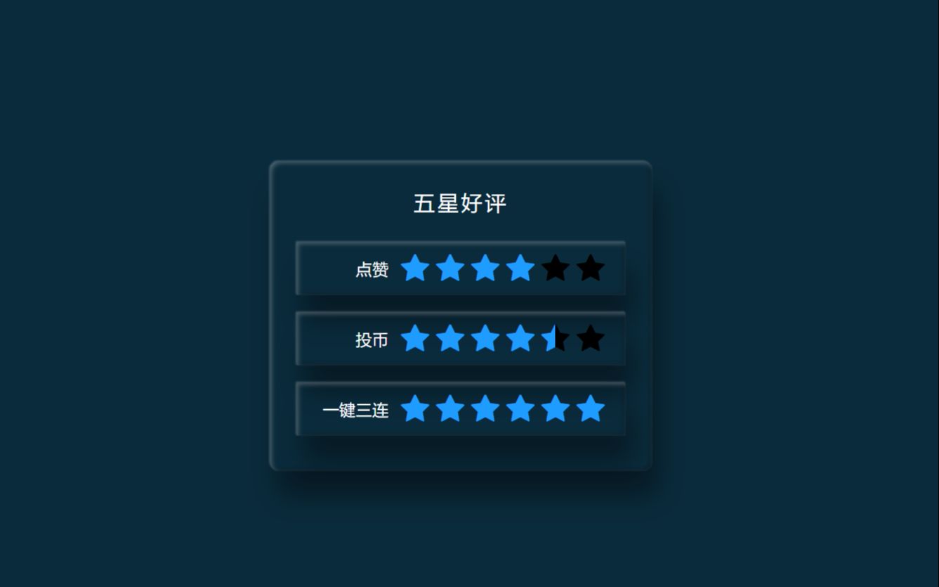 [html+css] 五星好评效果