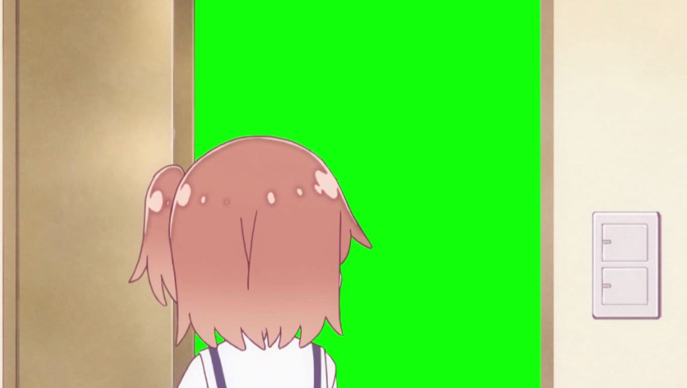 【自取】(自剪)日向开门后关门GB绿幕素材