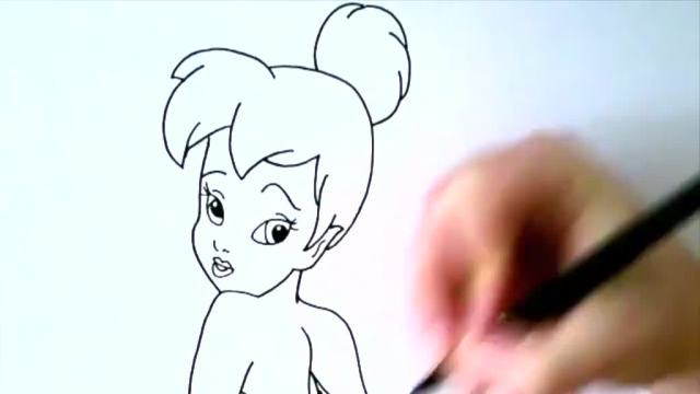 简笔画:精灵小仙子彩笔绘画