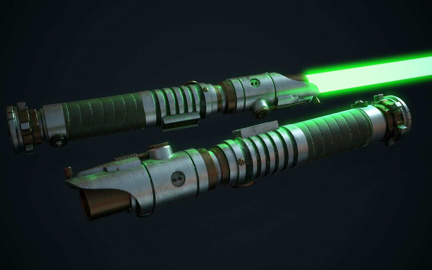 【3dmax建模】次世代光剑模型制作加展UV教程