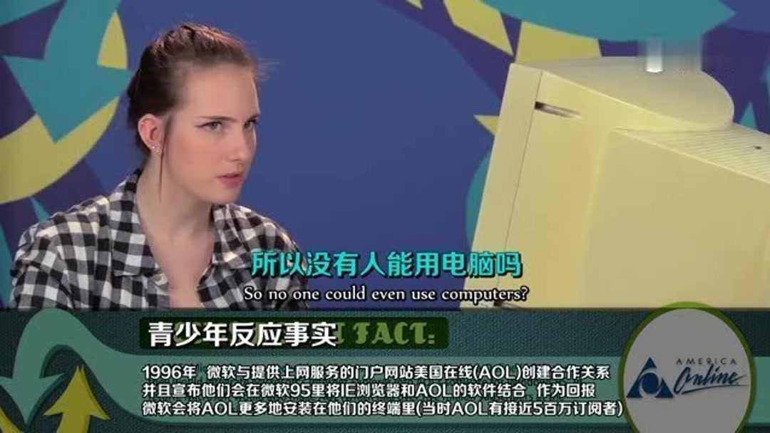 美国少年使用Windows 95操作系统的反应