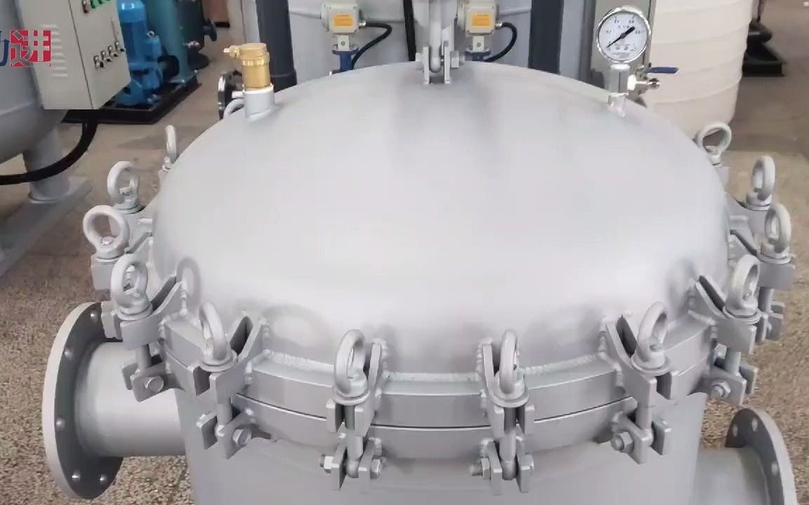 不锈钢喷砂袋式过滤器、袋式过滤器调试完成