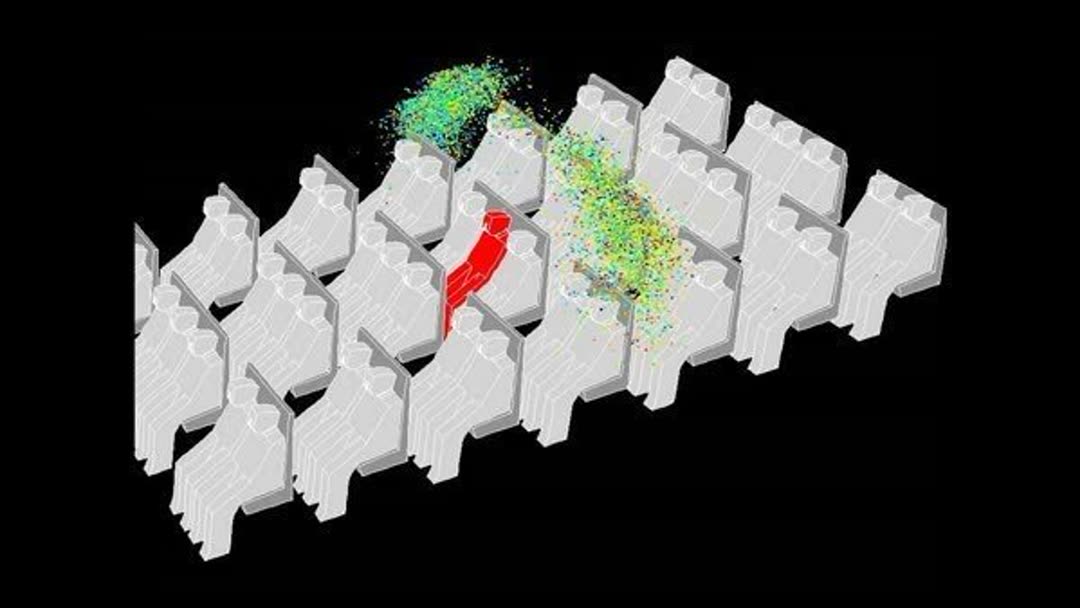 打喷嚏要小心 动画模拟机舱内流感病毒扩散过程