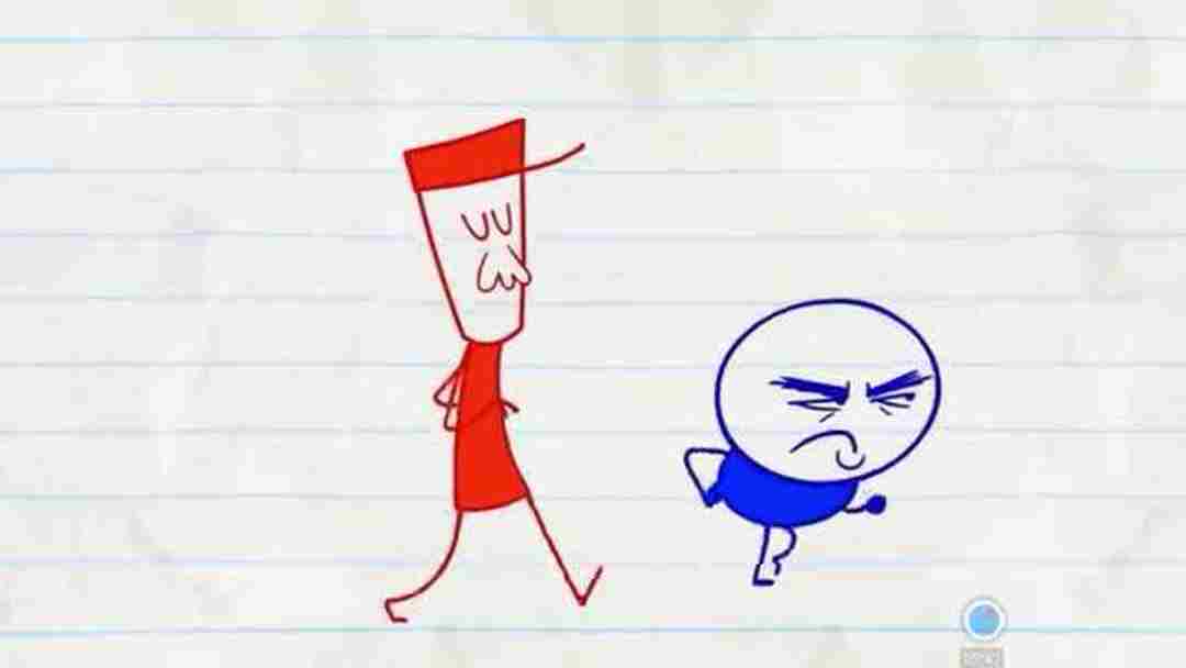 铅笔画小人游戏尊老爱幼的铅笔人