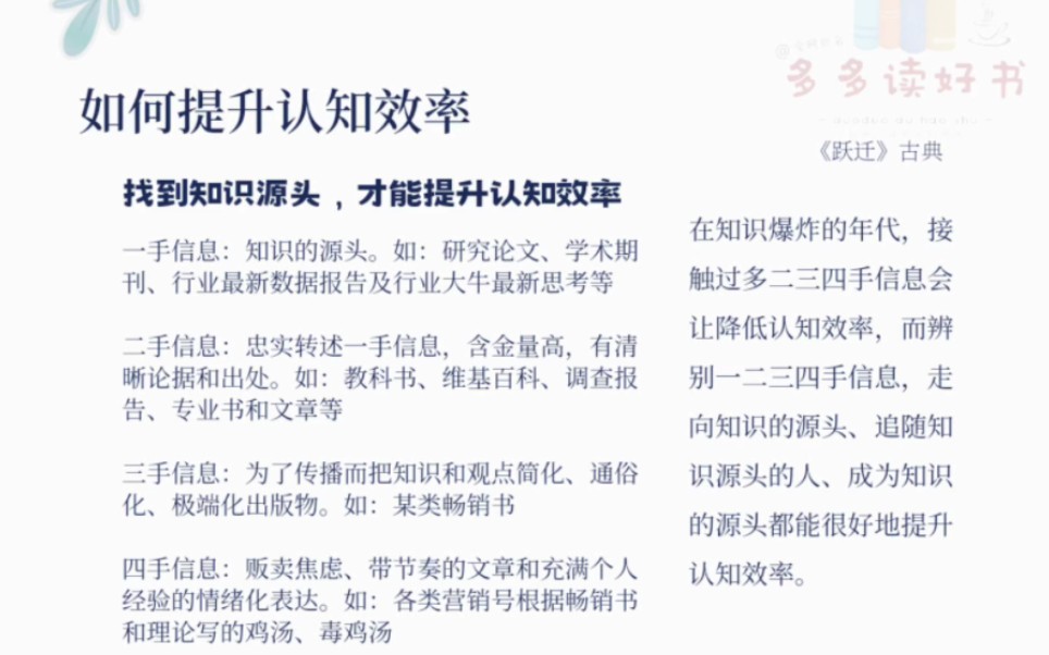 如何提升认知效率