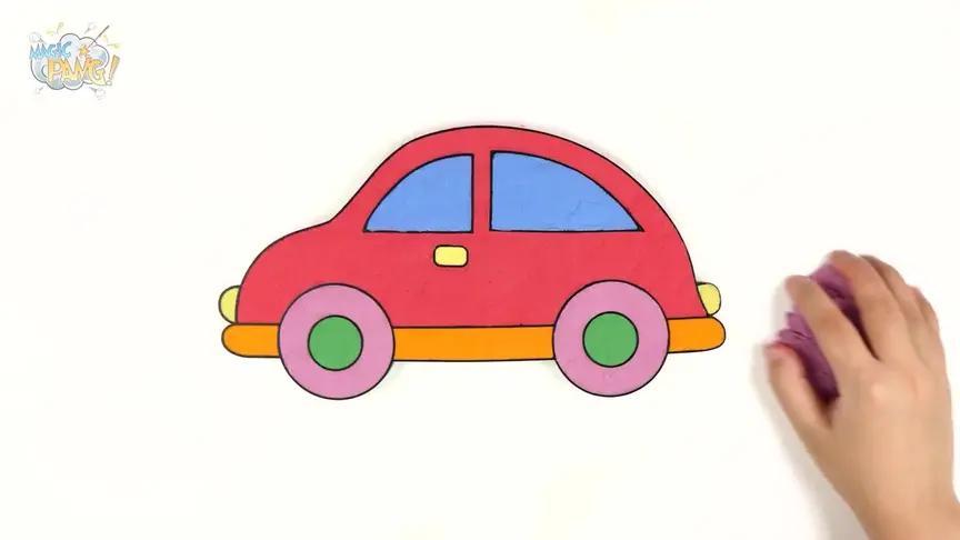 益智动画,手工diy制作七彩玩具汽车