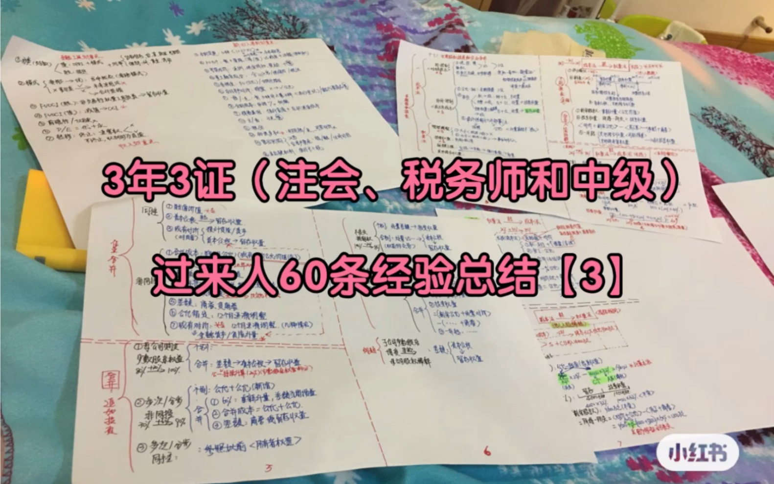 3年3证(注会、税务师和中级)过来人60条经验总结【3】