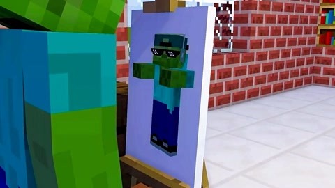 我的世界:怪物学院,绘画课,会画出什么新意呢?