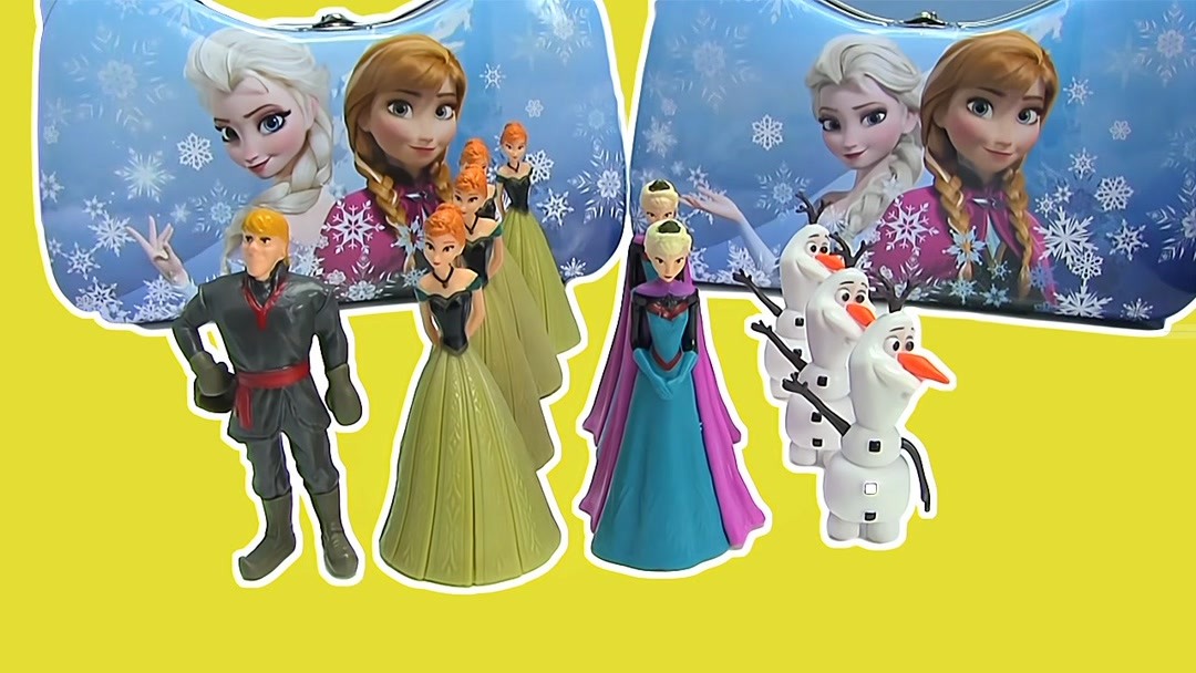 迪士尼冰雪公主儿童盲袋玩具,漂亮的爱莎公主和爱娜公主