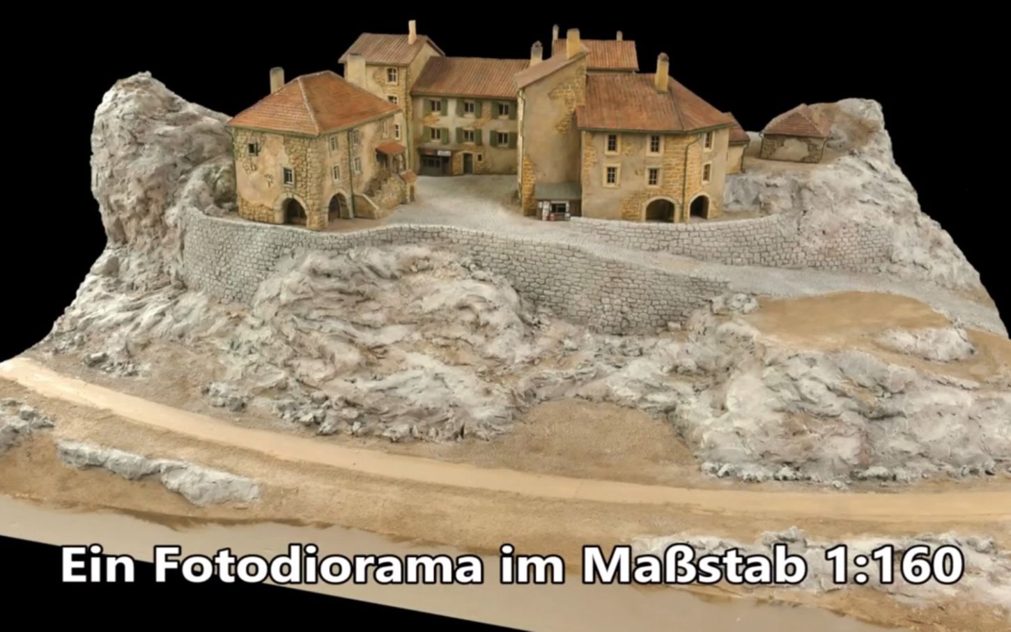 【微缩场景模型制作教程】1:160山上的村落微缩场景模型制作教程