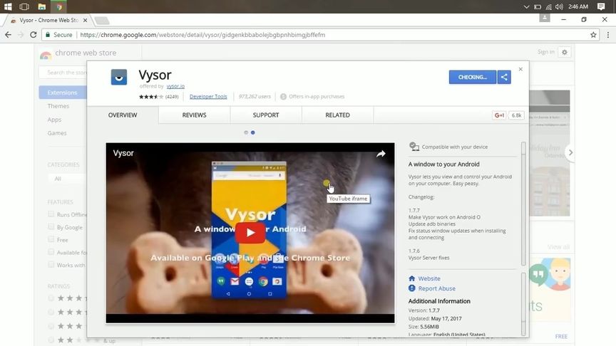 如何使用 Chrome 控制安卓设备-Vysor