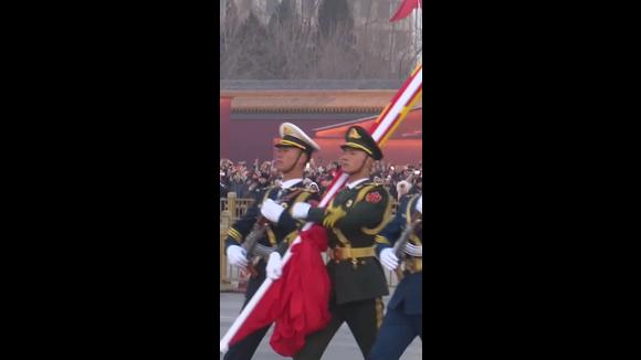 北京天安门升旗仪式