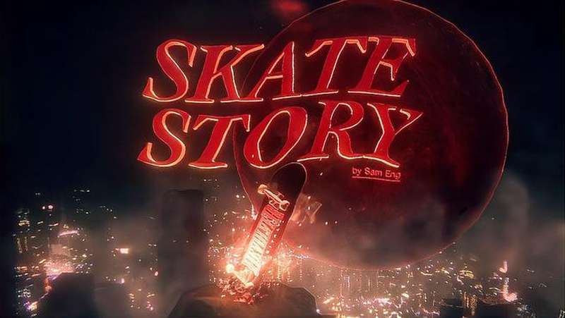 美术很有特色的滑板游戏《Skate Story》 将于 2023年 登陆 PC。